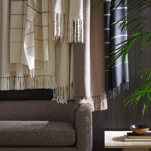 Matouk Amelia Throw - Parchment | High End Throw Blanket | FLandB ...