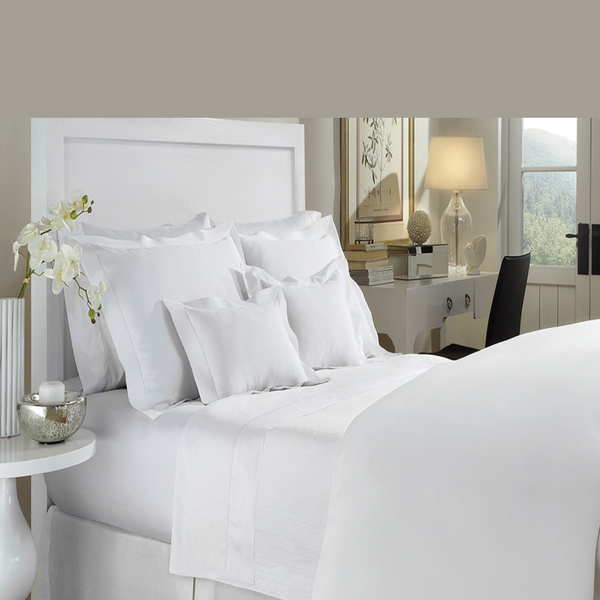 Downtown Company Chris Bedding (White) | Luxury Percale Linens Online ...