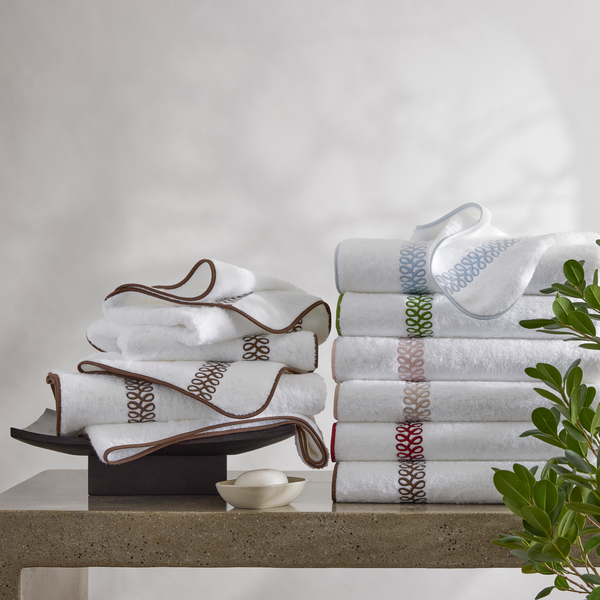 Matouk Astor Braid Bath Towels and Mats (Grass) | Timeless Luxury ...