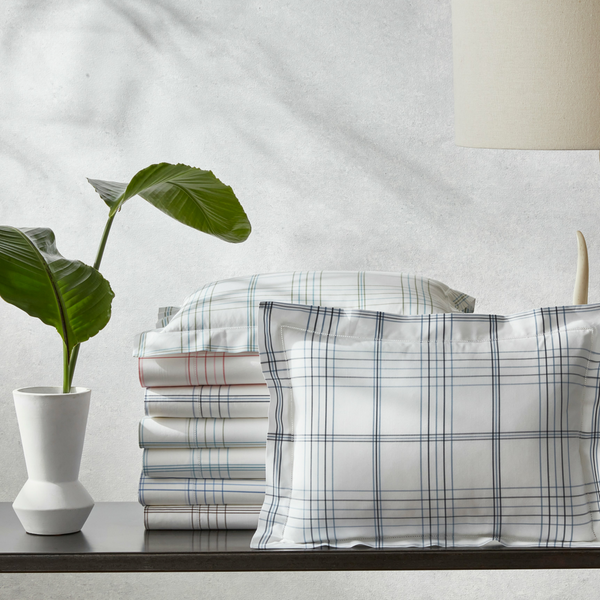 Matouk August Plaid Bedding - Sable - Luxury Bedding Online | FLandB ...