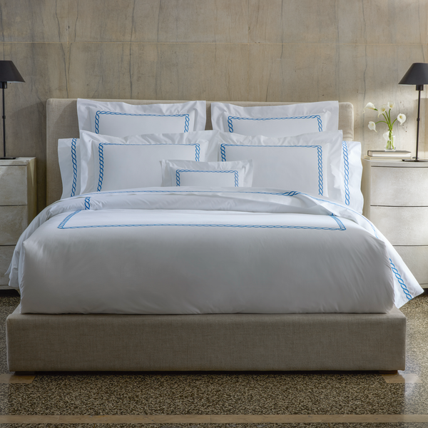 Matouk Classic Chain Luxury Bedding (Cobalt) | High End Bedding ...
