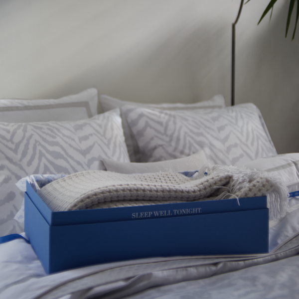 Matouk Cleo Throws (Marine) | Fine Linen and Bath Online - FLandB.com