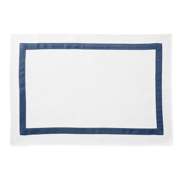 Matouk Lowell Table Linens (Steel Blue) - FLandB.com