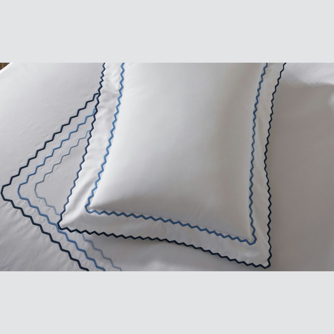 Matouk Axel Bedding Collection (Azure) | High End Bedding - FLandB.com