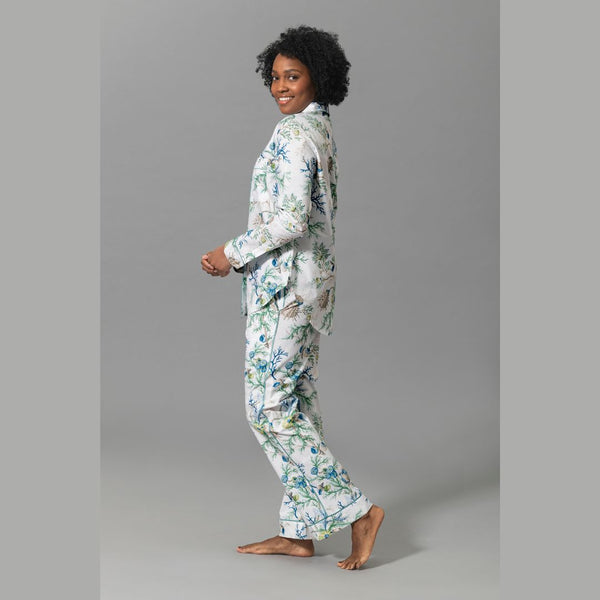 Matouk Luca Pajama Set - Del Tesoro Sea | Fine Linen and Bath - FLandB.com