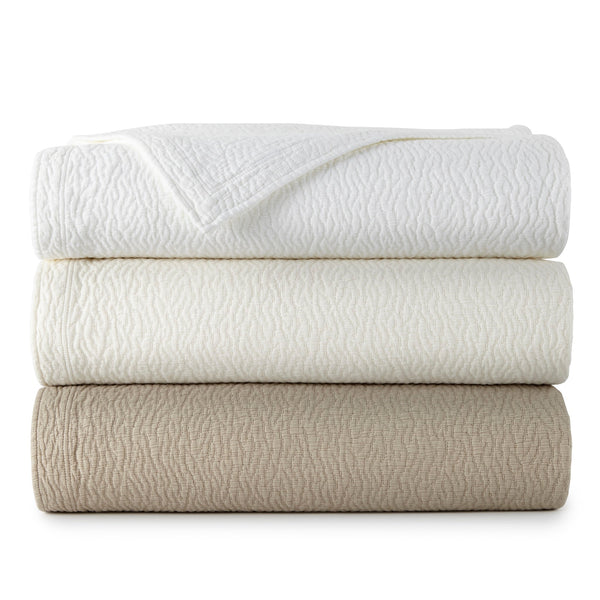 Peacock Alley Mia Stonewashed Matelassé Bedding - Pearl | Pure Cotton ...