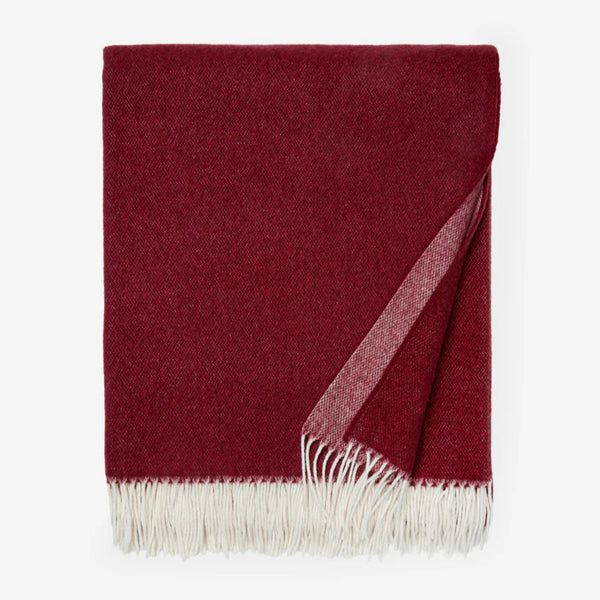 Sferra Matese Pure Merino Wool Throw Blanket (Merlot) | High End Throw ...