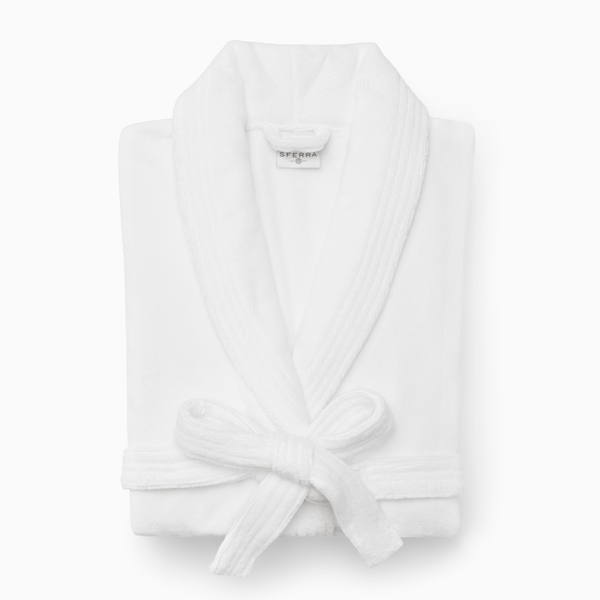 Sferra Cielo Robe - White | Luxurious Cotton Robes | FLandB - FLandB.com