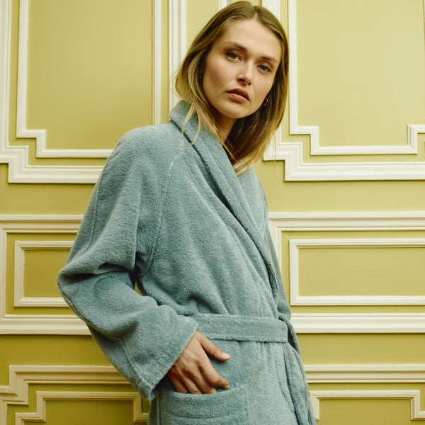 Yves Delorme Etoile Bath Robe - Fjord | Soft and Absorbent | FLandB ...