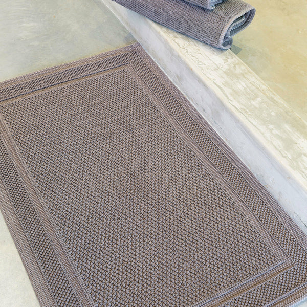 Graccioza Bee Waffle Woven Bath Mat (Baltic) - FLandB.com