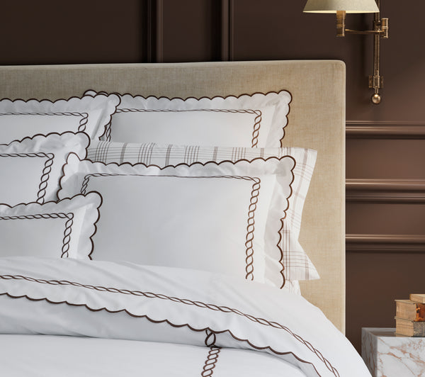 Matouk Classic Chain Scallop Bedding - Red - Luxury Bedding Online ...