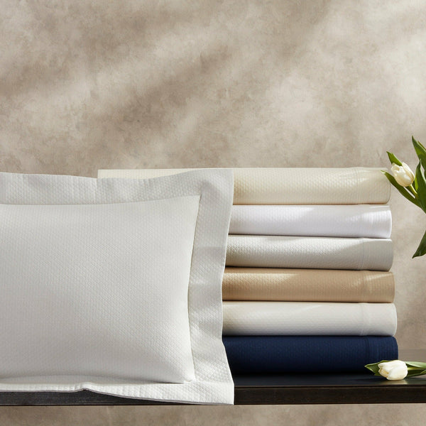 Matouk Elliot Coverlet Bedding Bone | High End Bedding Online - FLandB.com