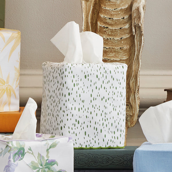 Matouk Schumacher Celine Tissue Box Cover (Grass) - FLandB.com